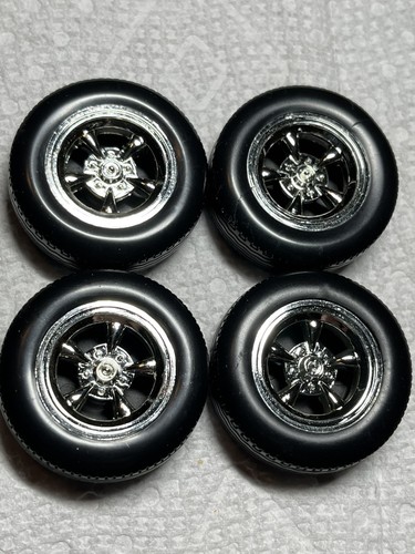 1/18 4 NICE CUSTOM CHROME 5 SPOKE AMERICAN WHEELS ON PERFORMANCE TIRES ...