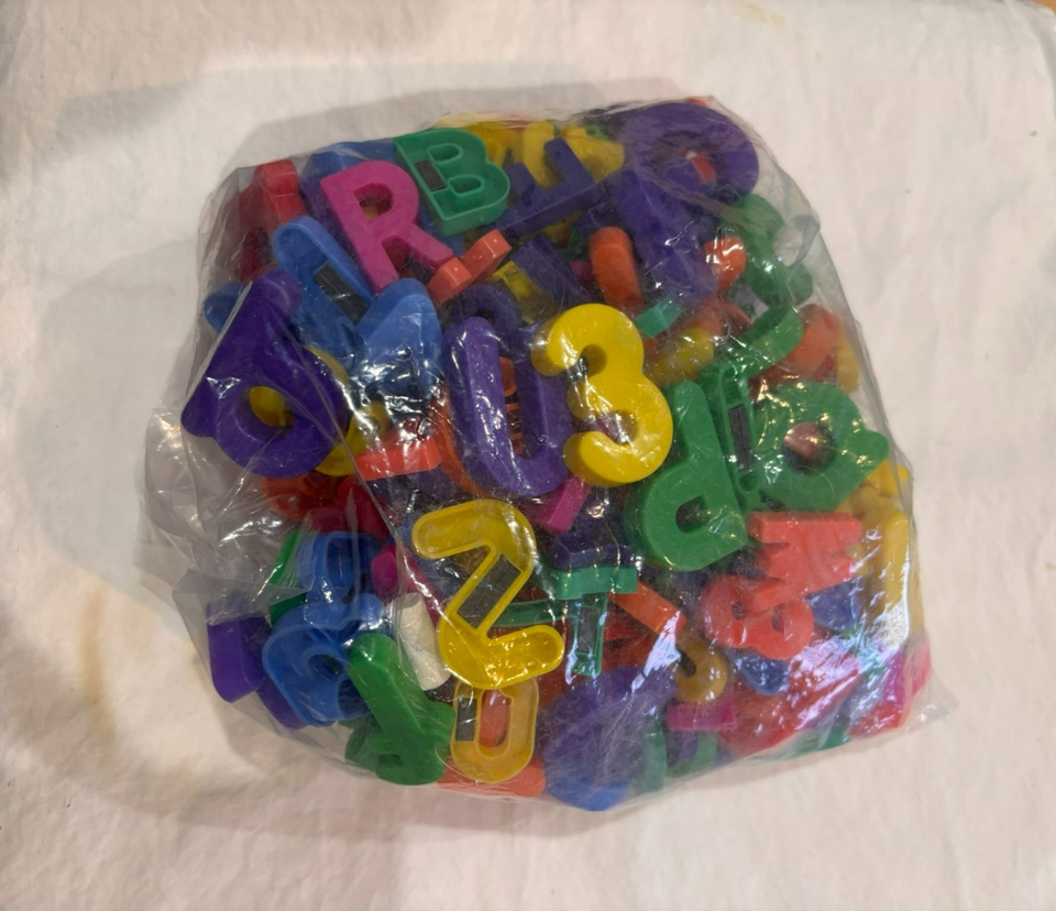 Magnetic Letters & Numbers Random Lot Multicolor Plastic Learning Set ...