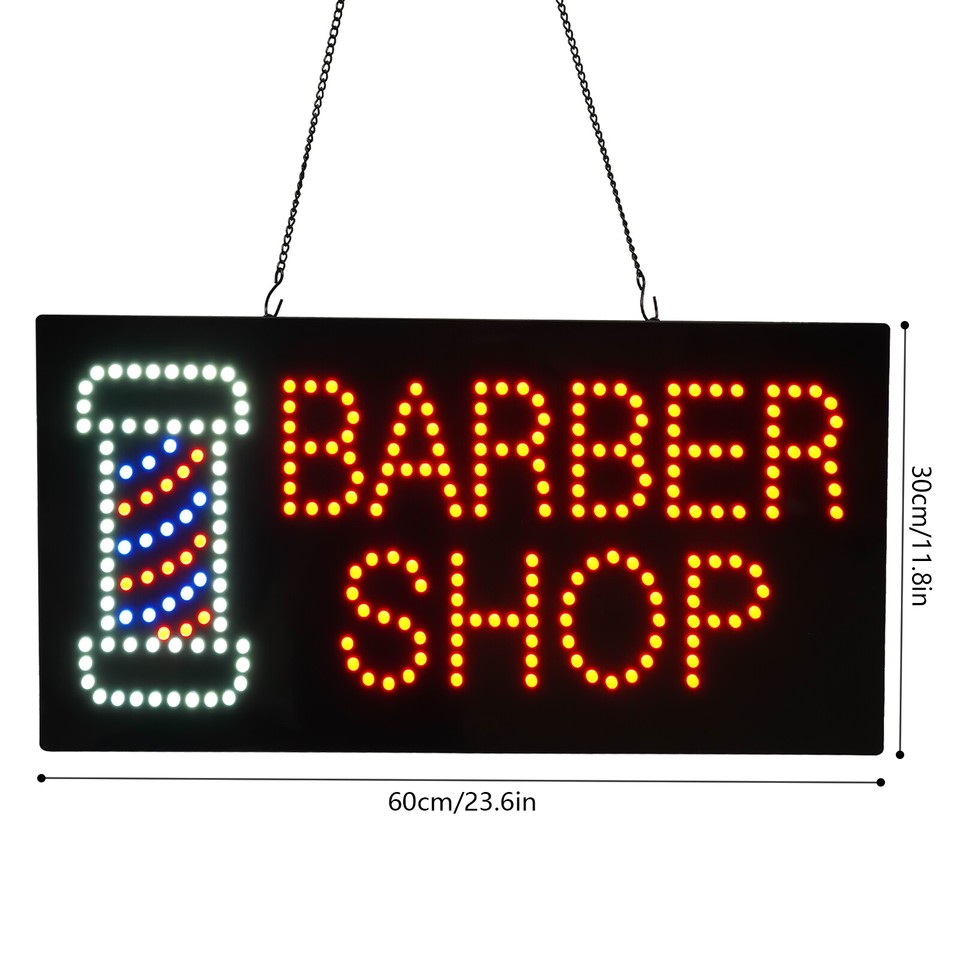 Hanging Up Mount Barber Shop Sign Portable LED Light Sign Modern ...