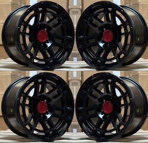 17x9 +0 Matte Black Wheels For Toyota 4Runner Tacoma FJ Cruiser 17 ...