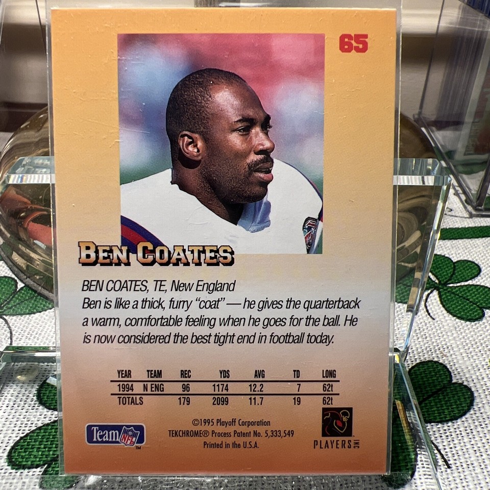 1995 Playoff Prime Football Card #65 Ben Coates | eBay