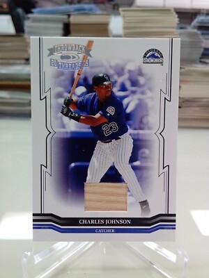 2005 Donruss Throwback Threads Charles Johnson #247 Game Used Bat /250 ...