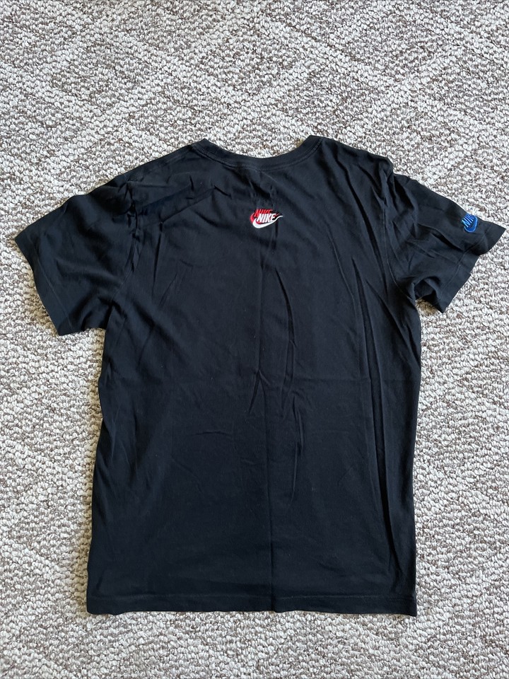 Nike Tee Shirt Men’s Large Check Embroidered Black | eBay