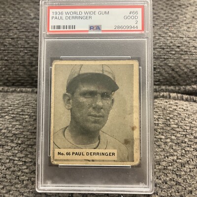 1936 World Wide Gum Co. WWG 66 Paul Derringer - Psa 2 Fresh Grade | eBay