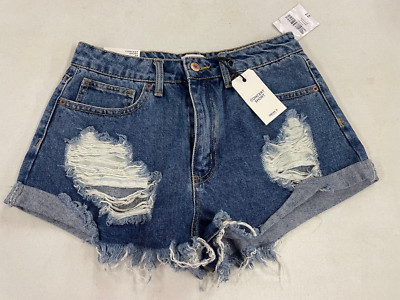 Forever 21 Concert Shorts Distressed Mid Rise Fit Women Size 27 NWT Cut ...