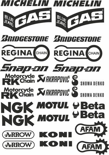 STICKER decal sponsor technical moto kit set motogp wsbk race ngk ...