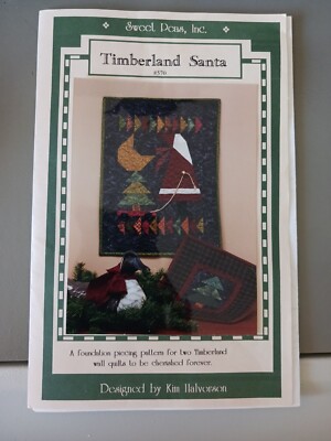 Timberland Santa foundation paper piecing wall quilt pattern Christmas ...