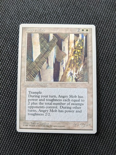 Angry Mob Card 1995 4th Edition Magic the Gathering Pack Fresh Un ...