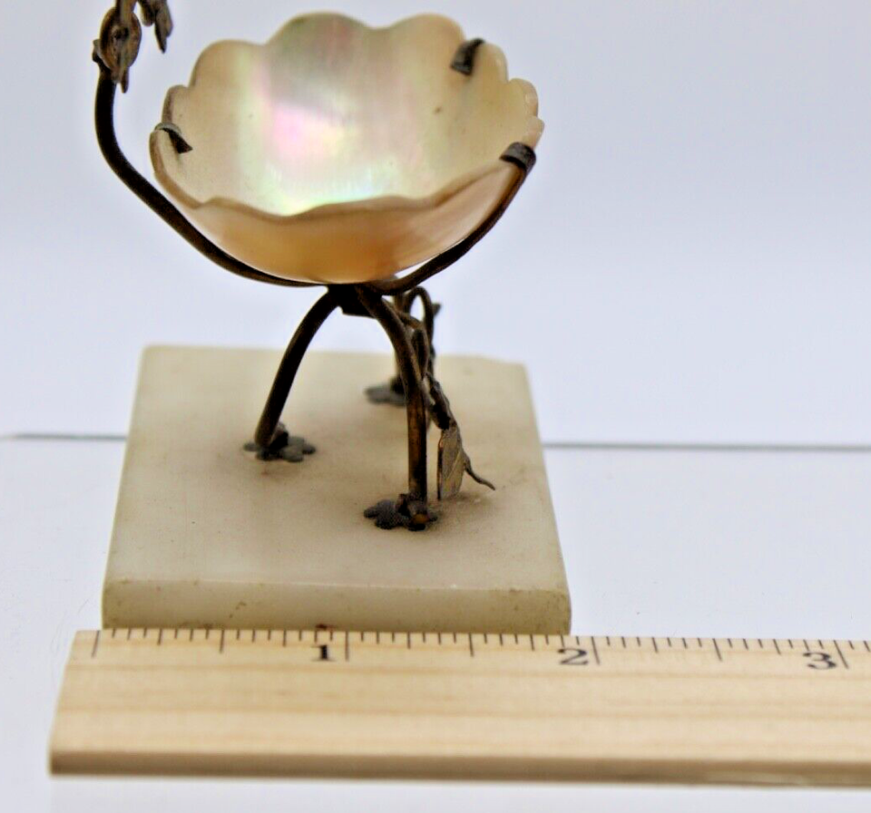 Antique Pocket Watch Holder Grand Tour French Ormolu Bronze Abalone ...