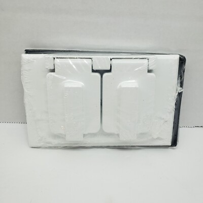 Mulberry Weatherproof 1 Gang Dupl. Cover for Wet Locations Metal White ...