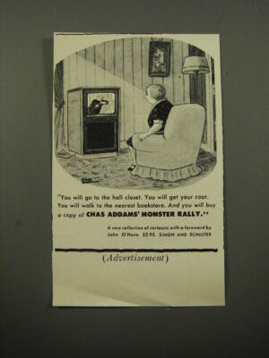 1950 Simon and Schuster Book Advertisement - Chas Addams' Monster Rally ...