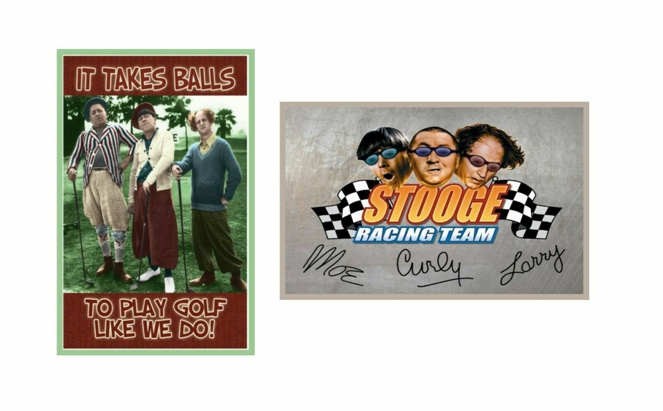 Moe Larry Curly Shemp Three Stooges 3 or 4 novelty cards | eBay