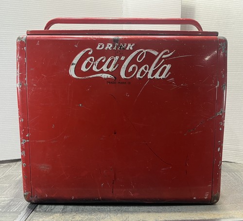 Vintage 1950s Coca Cola Ice Chest Cooler With Insert Tray Cavalier Corp ...