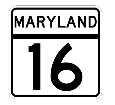 Maryland State Highway 16 Sticker Decal R2673 Highway Sign | eBay