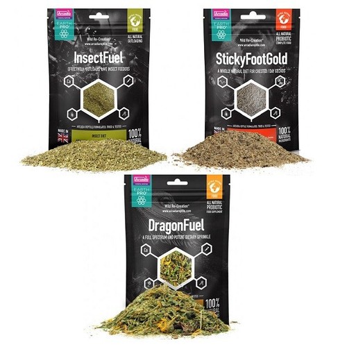 Arcadia Earth Pro Reptile Food Insect Feed Calcium Vitamins Minerals ...