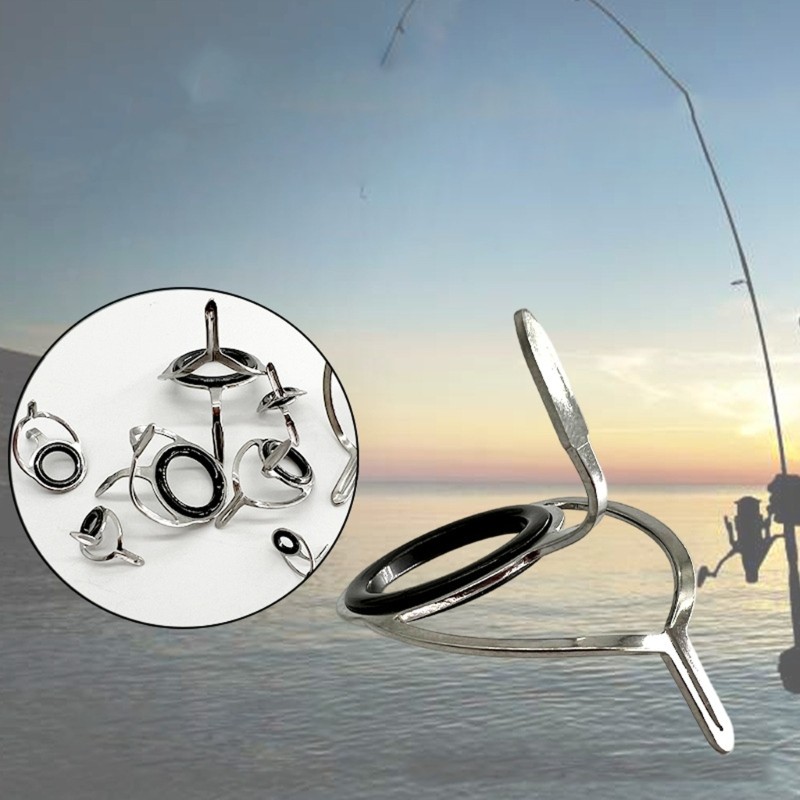 8Pcs Fishing Rod Top Rings Tip Eye Guide Fishing Rod Guide Repair ...