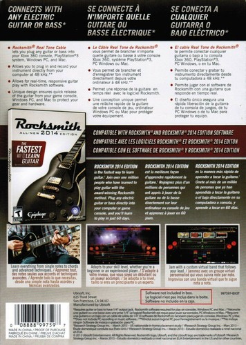 Ubisoft Rocksmith Real Tone Cable [Accessory PS3 PS3 Xbox One 360 PC ...