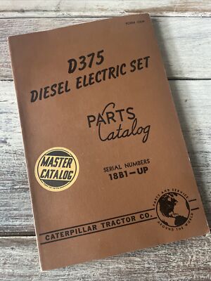 Caterpillar Cat D375 Electric Set Parts Catalog Manual 18B1-Up ...