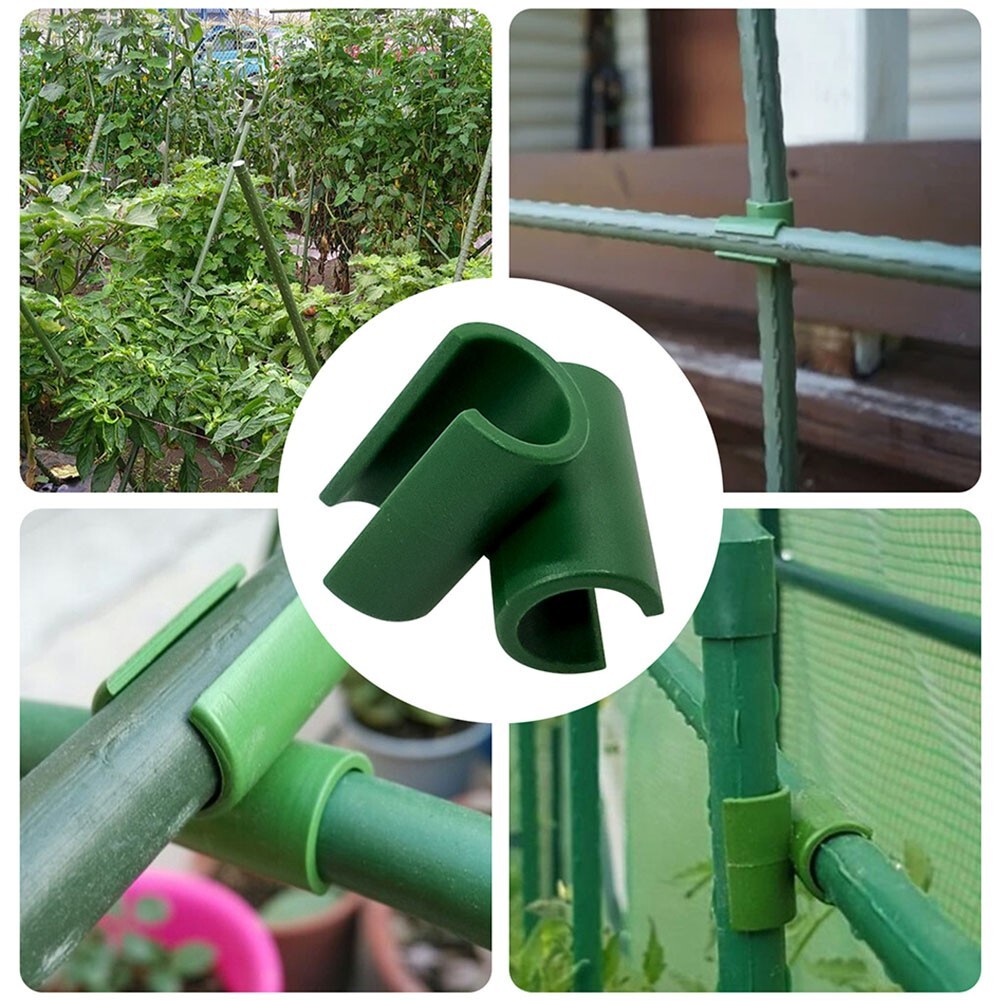 50Pcs Green-Plant Trellis Connector Clip Stake Clips For Fixed-Garden ...