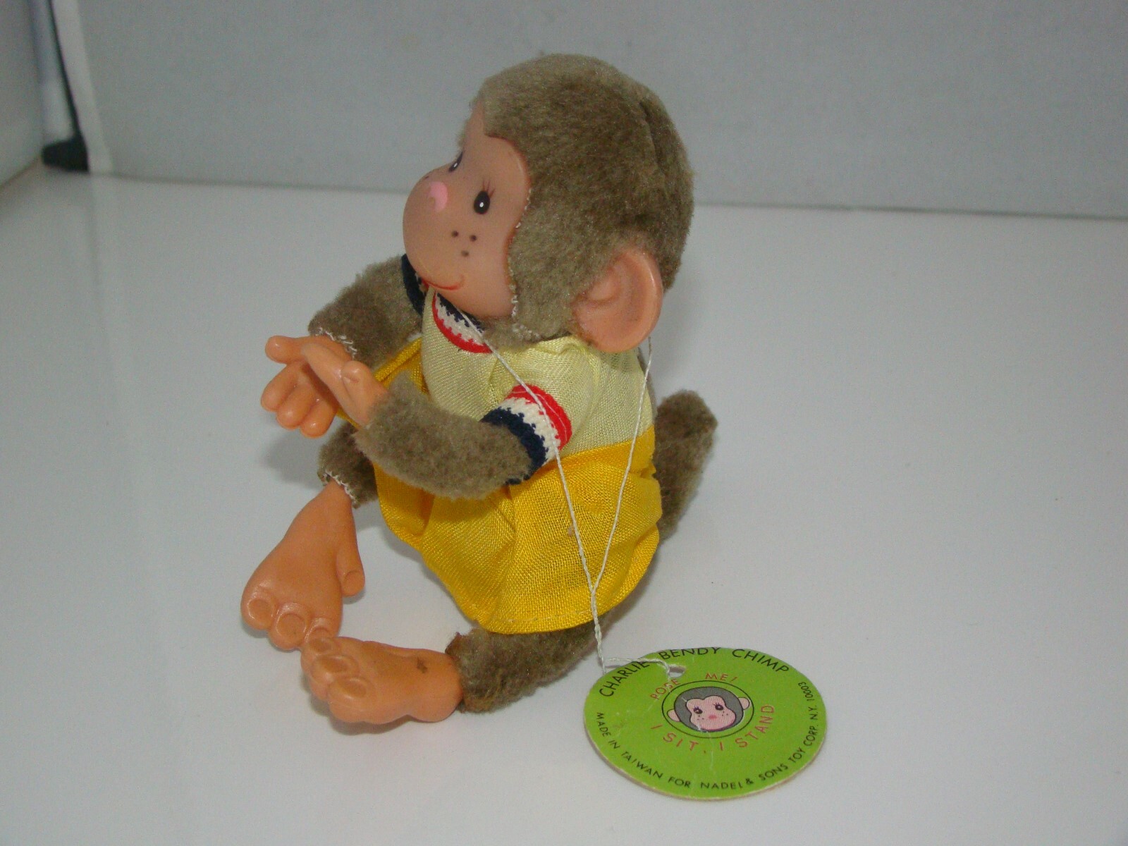 Vintage Charlie Bendy Chimp Monkey by Nadel & Sons Toy Corp. Bendable ...