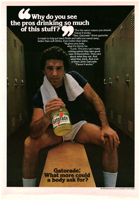 1978 VINTAGE PRINT AD - GATORADE AD - GLASS BOTTLE LOCKER ROOM STOKELY ...