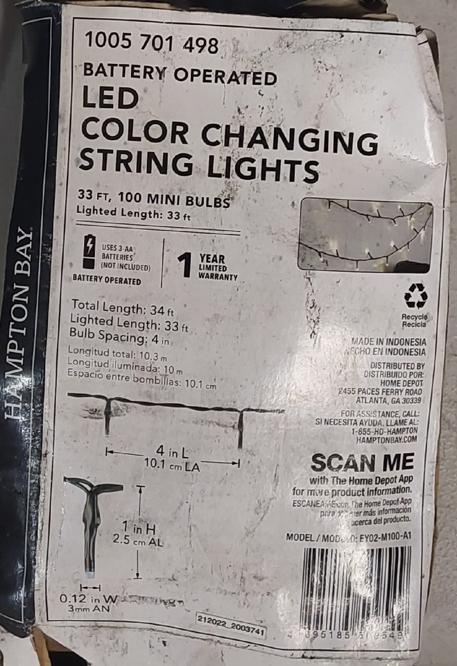 Hampton Bay LED Color Changing String Lights | eBay