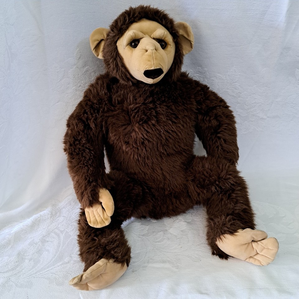 AVANTI Applause CHIMPANZEE Ape Monkey Plush 18" VTG JOCKLINE Korea 1989 ...