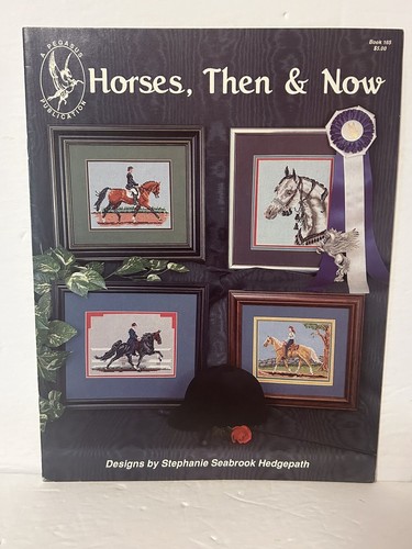 Vintage Stephanie Seabrook Hedgepath Horse Then Now Cross Stitch ...