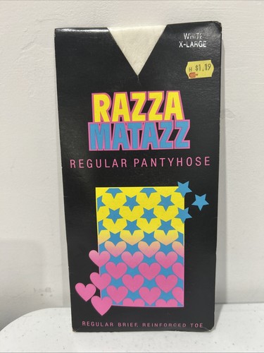 Vintage Razza Matazz Regular Pantyhose White X-Large | eBay Australia