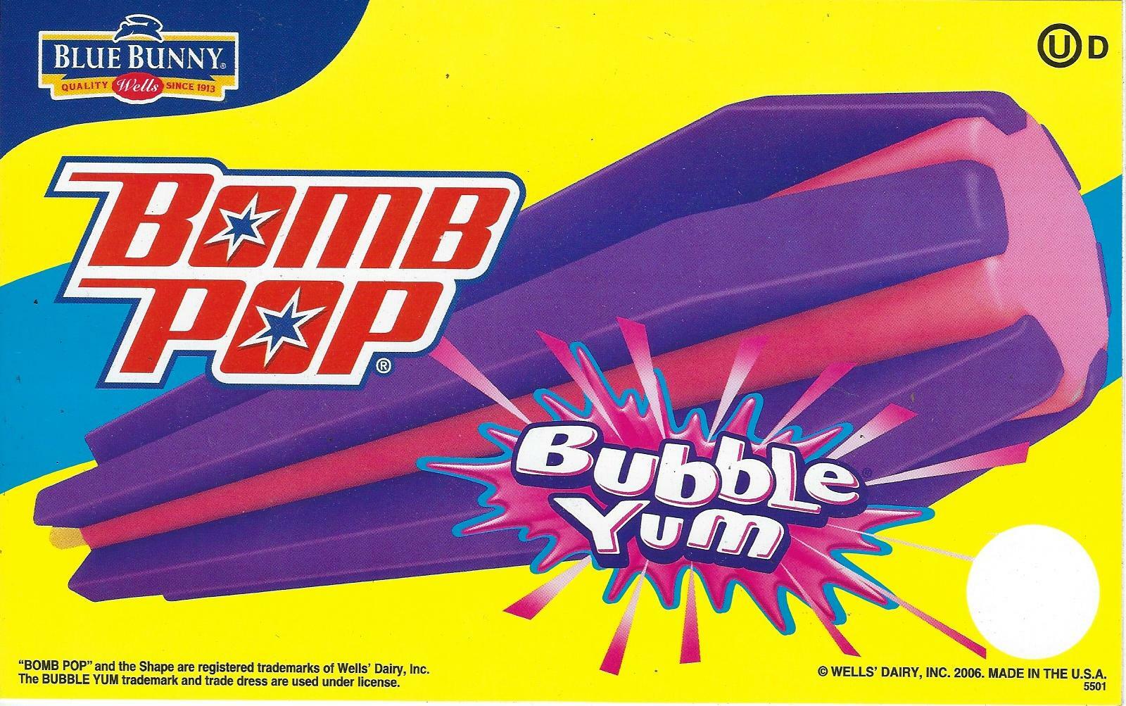 Bubble Yum Bomb Pop Blue Bunny Ice Cream Truck Sticker 8"x 5" FREE ...