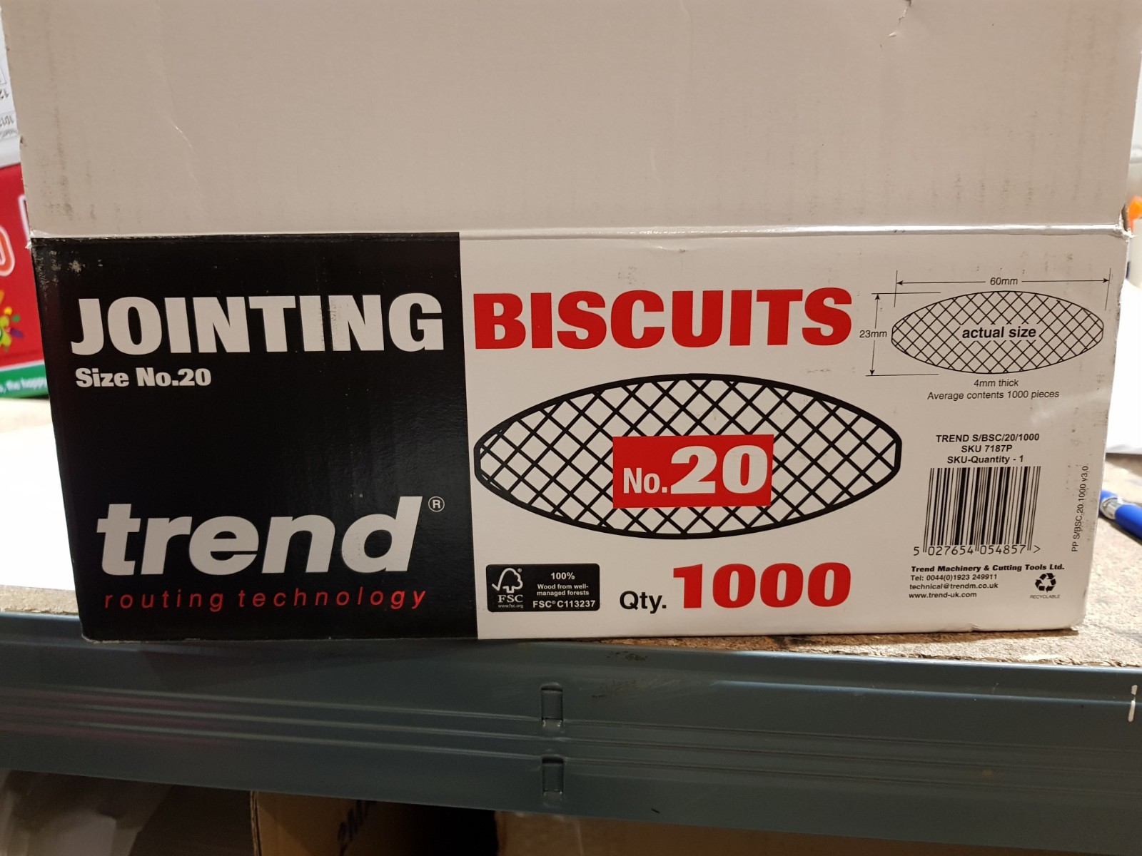 125 TREND Wood Biscuits, Size 20 Joining, Jointing, Worktop, Hardwood ...