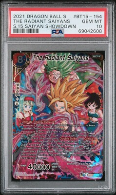Dragon Ball Super DBS The Radiant Saiyans SCR PSA 10 Secret Rare Kefla ...