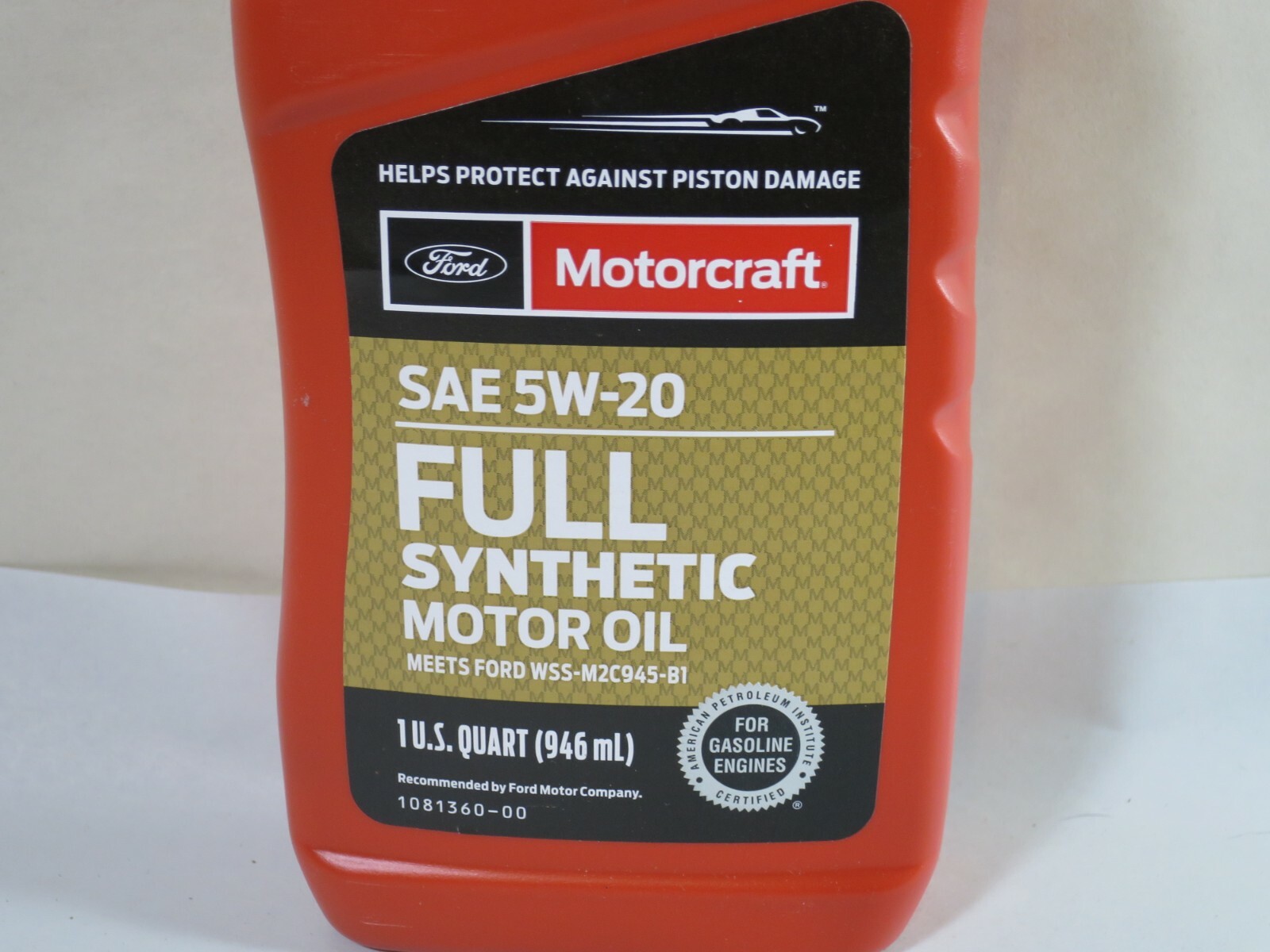 Ford Motorcraft XO-5W20-Q1FS SAE 5W-20 Full Synthetic Motor Oil 1QT ...