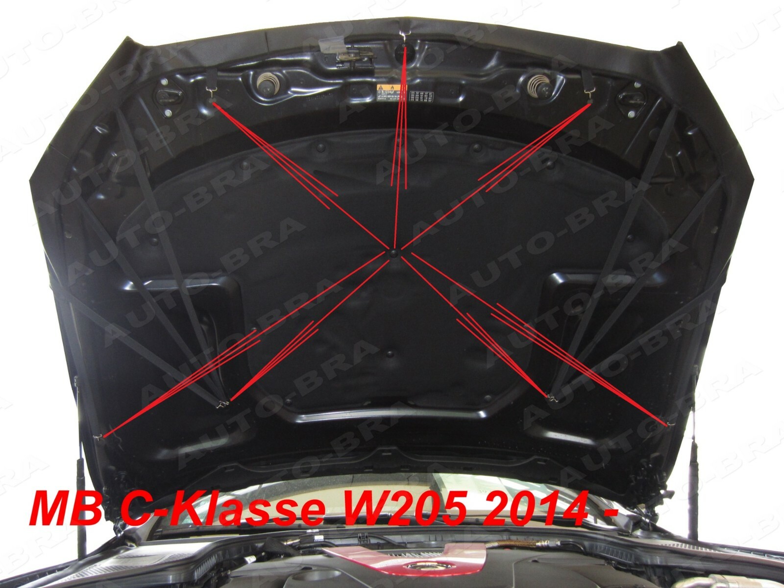 CARBON LOOK CAR HOOD BRA fits MB Mercedes Benz C-Class W205 since 2014 ...