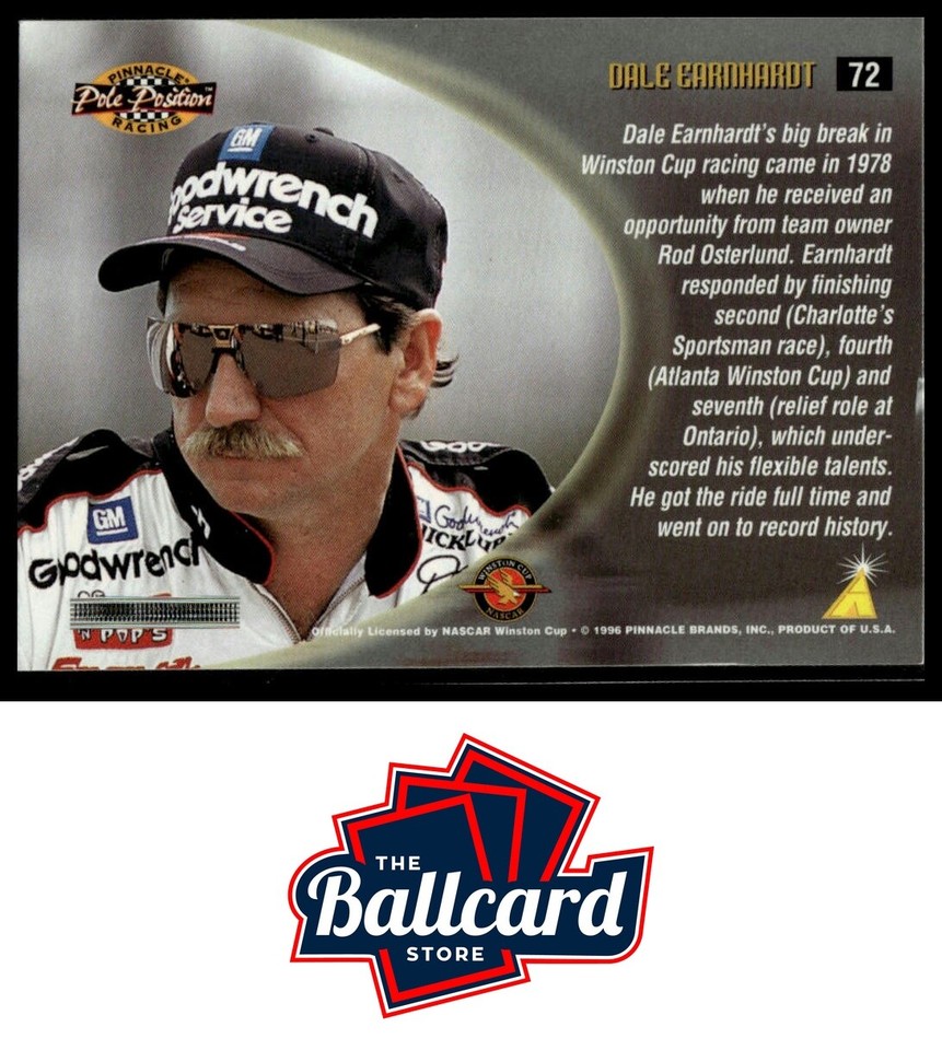 1996 Pinnacle Pole Position #72 Dale Earnhardt | eBay