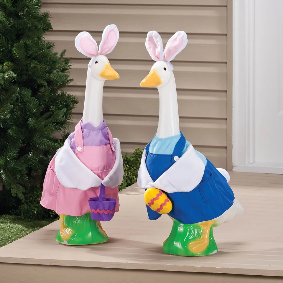 Easter Bunny Girl Outfit Costume for 23"H Goose Gone Viral Porch ...