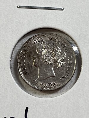 1898 Canada 5 Cents Small Silver Coin Low Mintage Cleaned | eBay