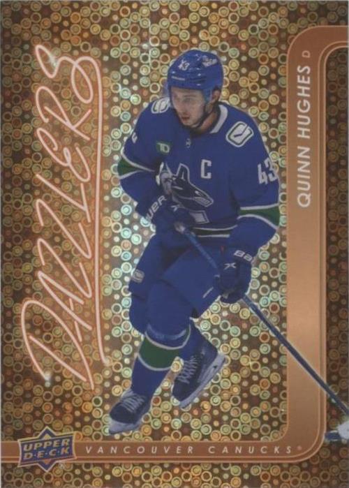 2024-25 Upper Deck Series 2 - Dazzlers Quinn Hughes #DZ-62 Orange for ...