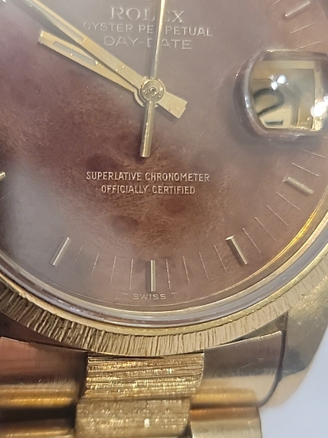ROLEX PRESIDENT 18078 BIRCH BURLWOOD DIAL VINTAGE FACTORY ORIGINAL ...