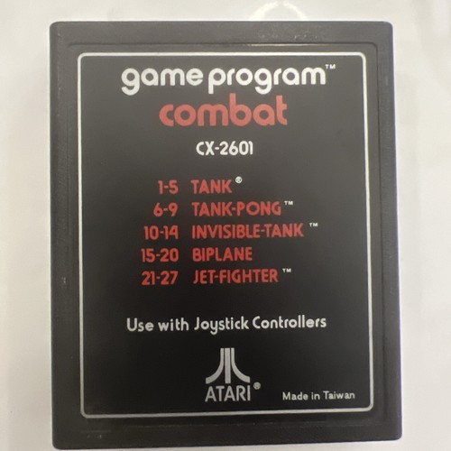 Combat (Atari 2600) Text Label Cartridge CLEANED & TESTED | eBay