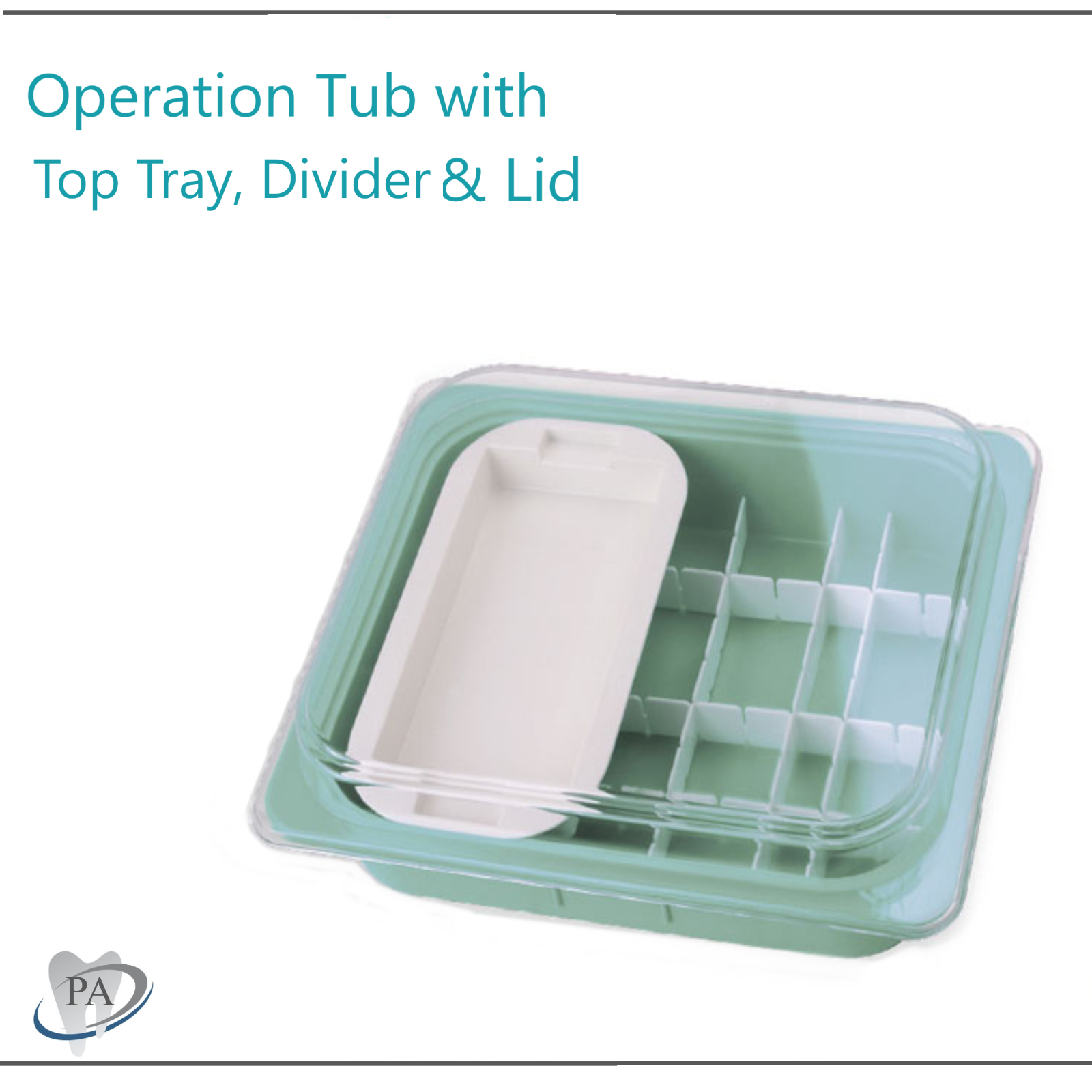 Dental Procedure Tub, Accessory Tray Tub Lid, Operation Tub, Complete ...