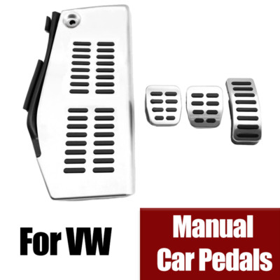 Stainless Steel Car Pedal Foot Rest Pedal Pad For VW Polo Golf 4 Bora ...