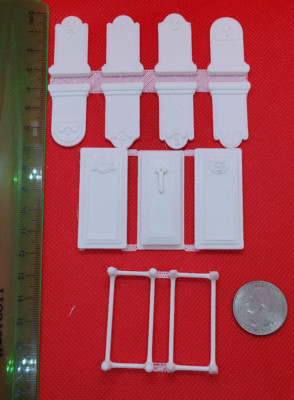 13 Part Set O Scale 0 scale Graveyard Cemetary White Unpainted Rail ...