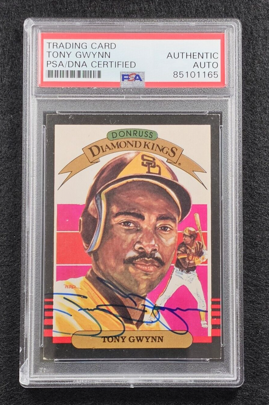 Rare 1985 TONY GWYNN Signed DONRUSS DIAMOND KINGS Card-PADRES-PSA | eBay