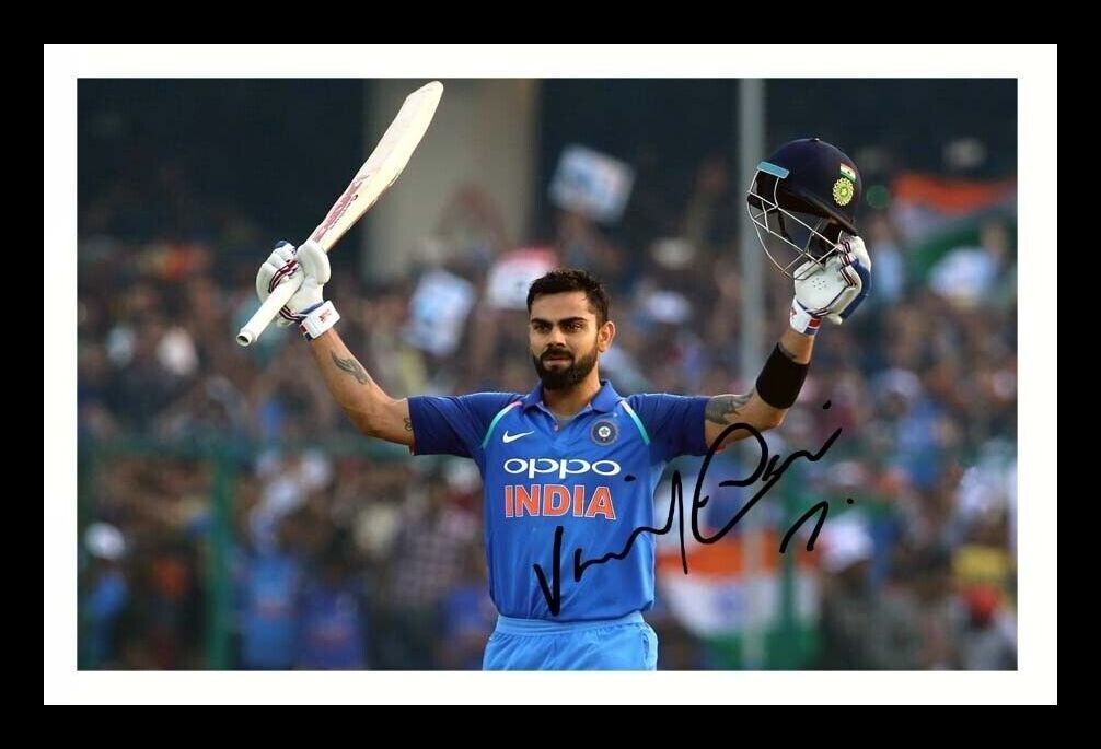 Virat Kohli - India Cricket Autograph Signed & Framed Photo | eBay