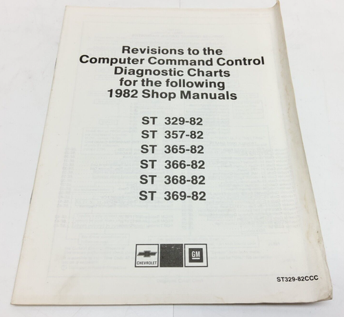 1982 GM Revisions to Computer Command Control Diagnostic Charts Shop ...