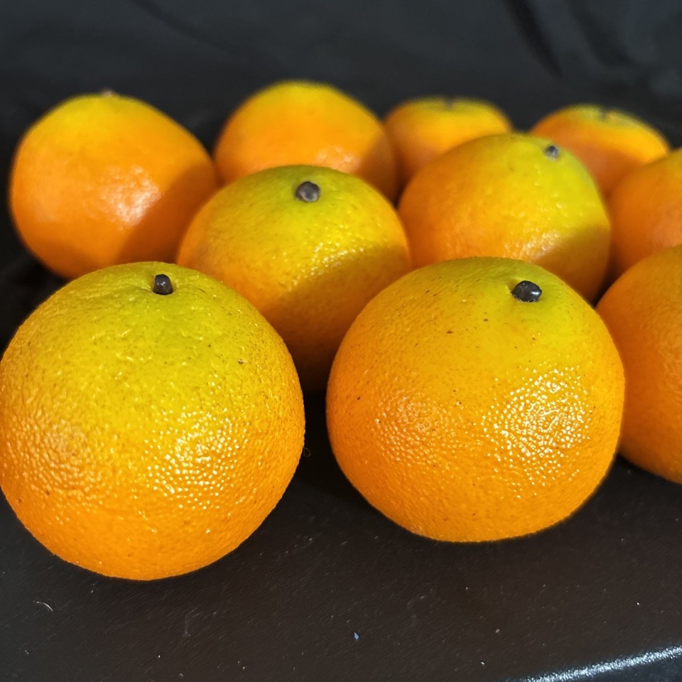 Realistic Artificial 10 Oranges Tangerines Citrus Fake Fruit Staging ...