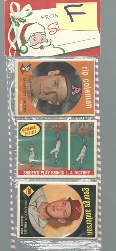 1959 TOPPS Christmas RACK PACK W/HOFER DUKE SNIDER/SPARKY ANDERSON ...