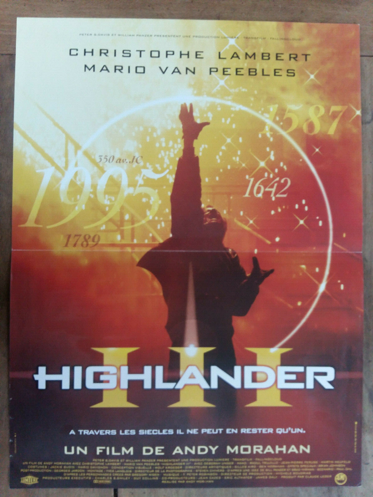 Poster Highlander 3 Andy Morahan Christophe Lambert Mario Van Peebles ...