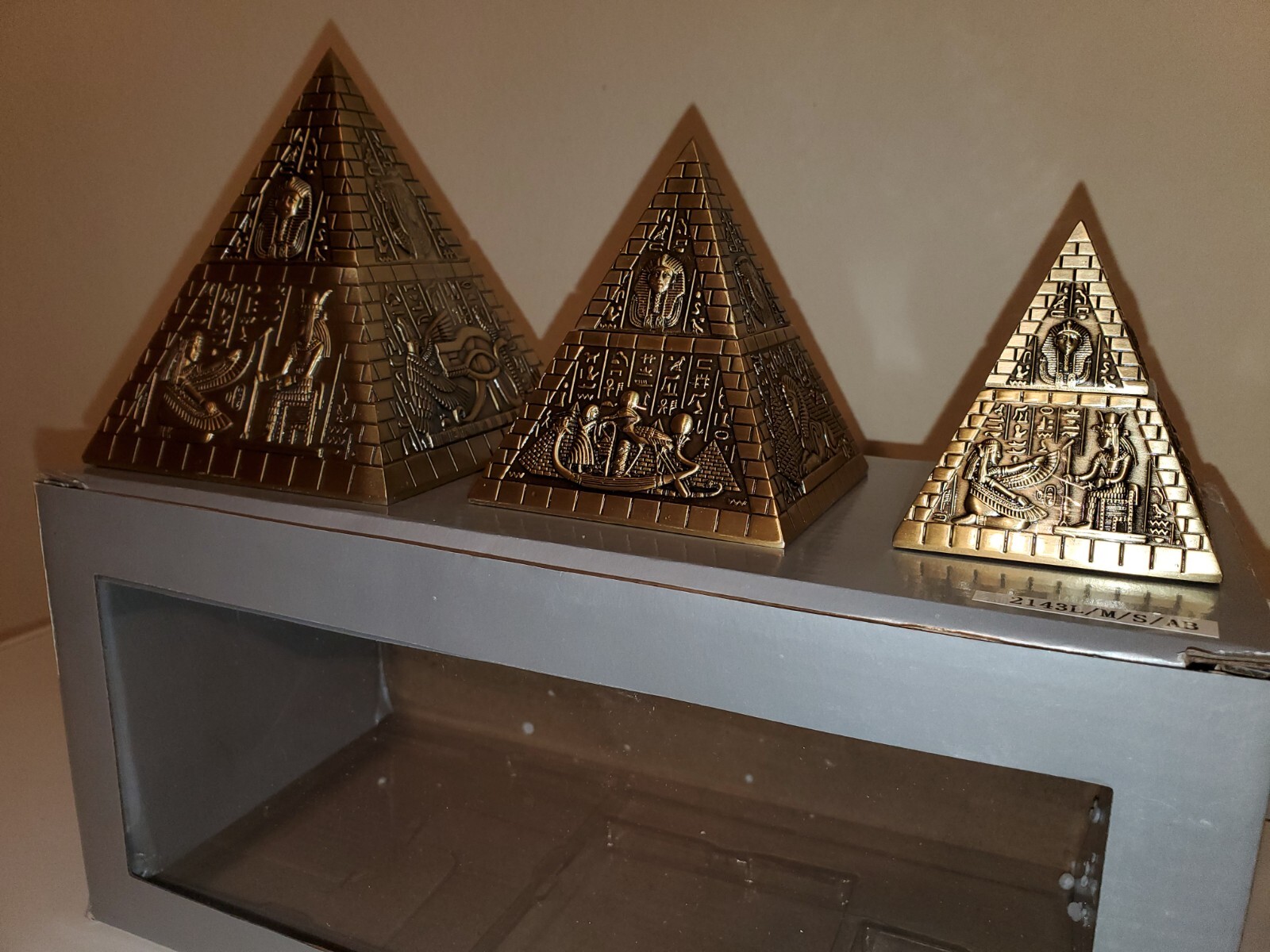 Metal Egyptian Pyramids Sculptures Set (3 Pcs) | eBay